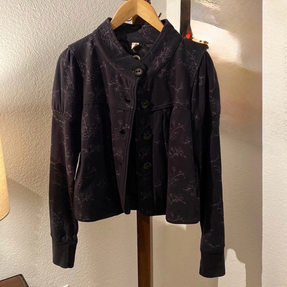 Nick & Mo | Jackets & Coats | Nick Mo Dark Bomber Jacket With Floral ...